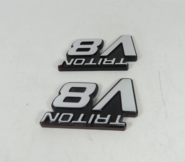 1999-2004 FORD F250 F350 Triton V8 Emblems For Front Fender Chrome ...