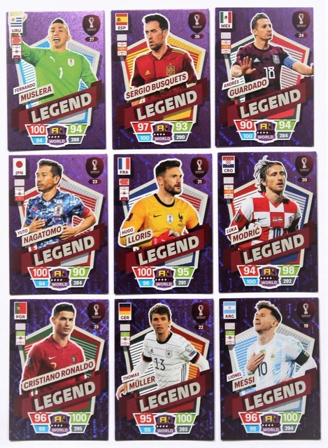 2022 PANINI ADRENALYN XL FIFA World Cup Qatar WORLD Cards LEGEND Choice ...