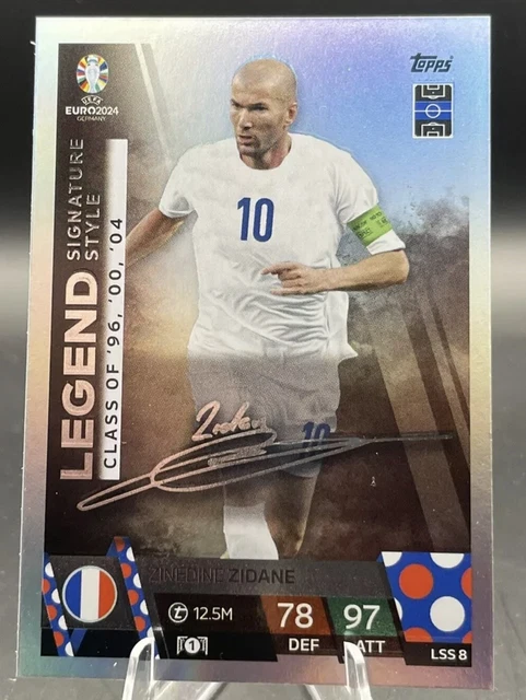 LEGEND SIGNATURE ZINEDINE ZIDANE Match Attax EURO 2024 Francia Euro 24 ...