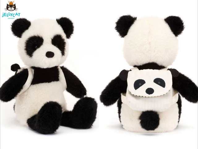 JELLYCAT AMUSEABLES BACKPACK Panda ,Adorable Fluffy Plush Toy - BNWT ...