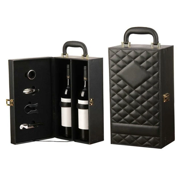 BOITE DE TRANSPORT vintage pour 2 bouteilles de vin EUR 87,00 - PicClick FR