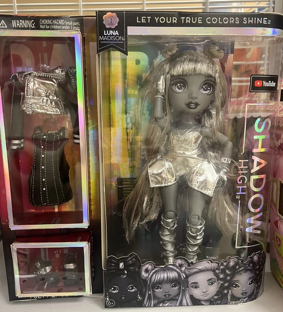 RAINBOW HIGH SHADOW Series 1 Luna Madison Greyscale Box Fashion Doll ...