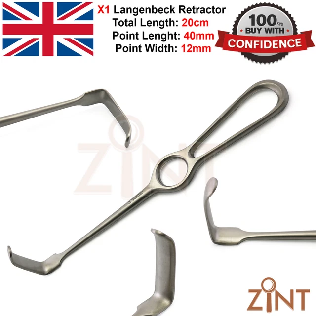 SURGICAL LANGENBECK SUBCUTANEOUS Retractor Retractor Lab Tool £11.54 ...