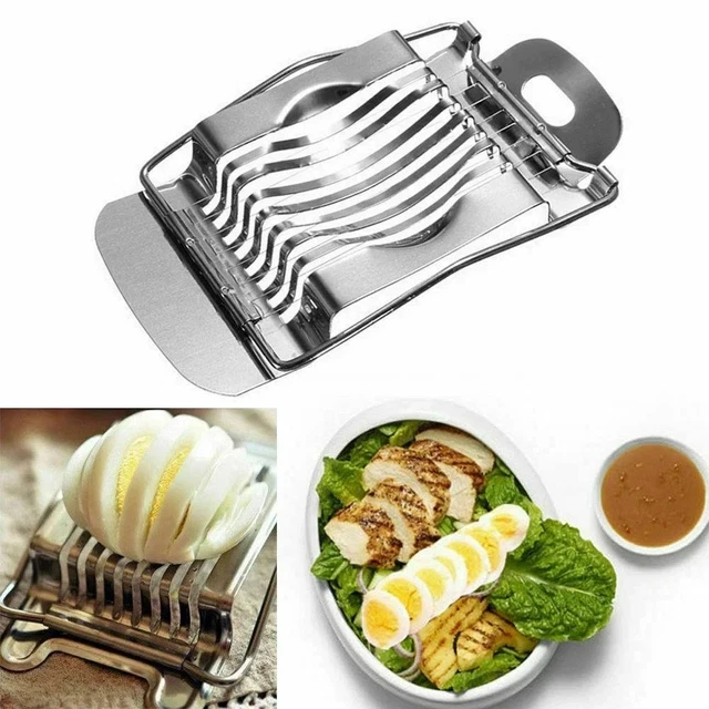 HEAVY DUTY STAINLESS steel Egg Slicer for Hard Boiled Eggs Strawberry ...