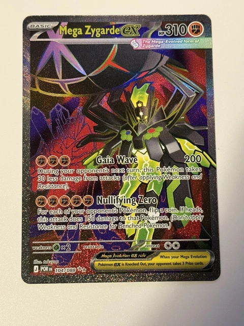 POKÉMON TCG MEGA Zygarde EX 104/088 Perfect Order Full Art English Near ...