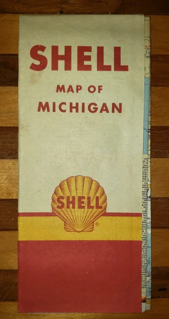 1950'S SHELL MAP of Michigan Highway Road Map $9.97 - PicClick CA