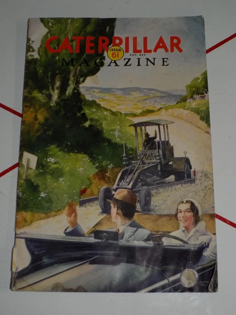 VINTAGE RARE 1940S CATERPiLLAR MAGAZiNE issue #61 Road MachinerY ...