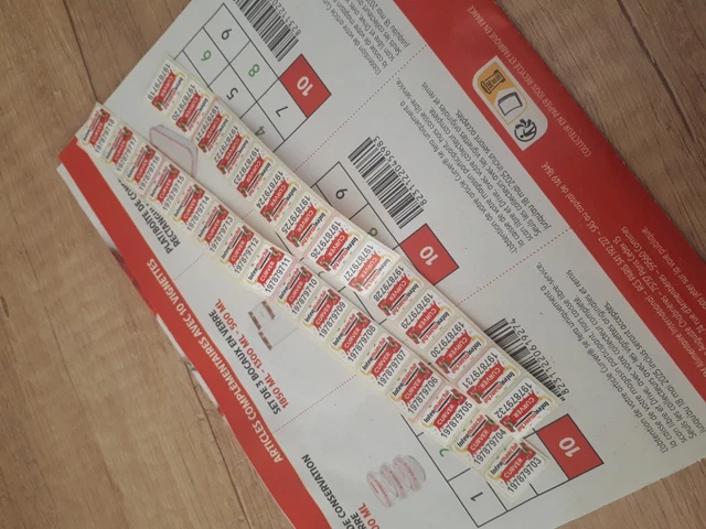 LOT 15 VIGNETTES Intermarché 2025 "CURVER" validité 04/05/2025, EUR 3 ...