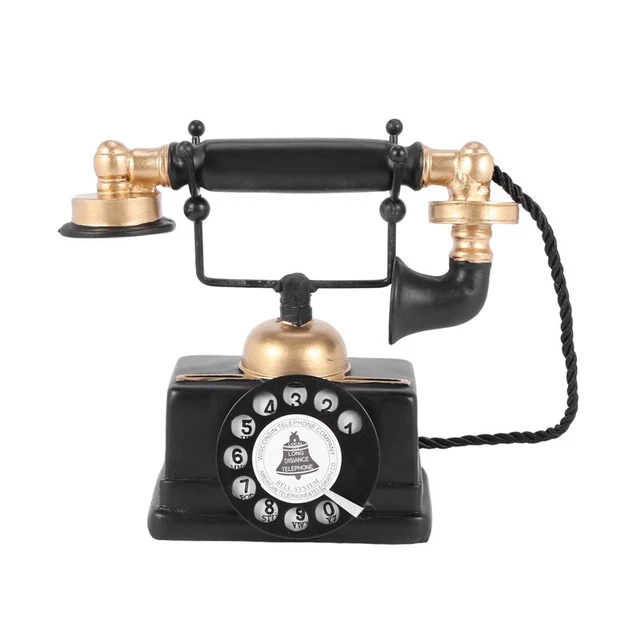 INDUSTRIAL LOFT RETRO Rotary Phone Model Crafts Decoration Shop Cafe ...
