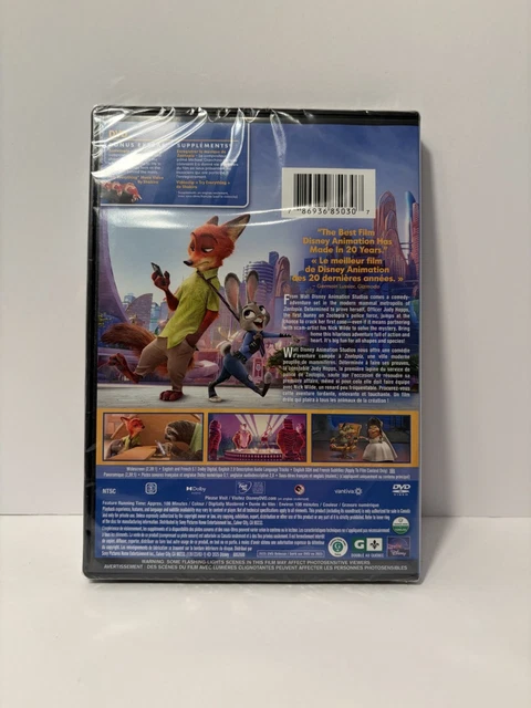 ZOOTOPIA - DISNEY Animated Movie - DVD 2016 $24.99 - PicClick CA
