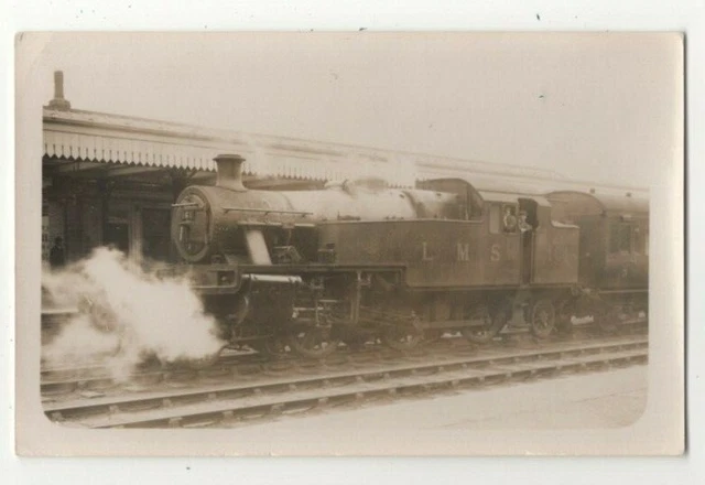 LMS RAILWAY LOCOMOTIVE No. 171 Stockport Station 1937 RP Postcard 271c ...
