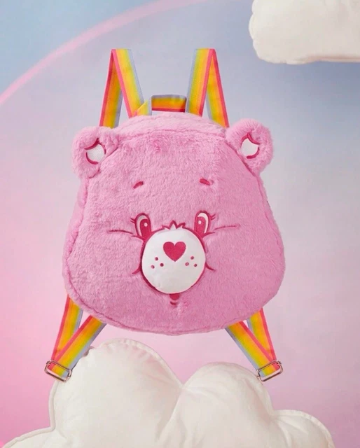 CARE BEARS PINK Plush Fluffy Teddy Bear Backpack Shein Cute Cartoon ...