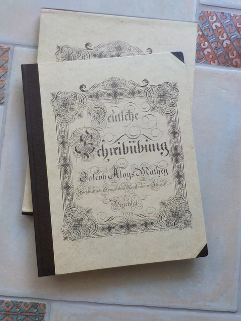JOSEPH ALOYS MATHEY - Deutsche Schreibübung, 1798, Kalligraphie ...