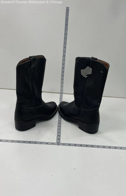 MONTGOMERY WARD MEN Boots Black Leather Pull-On 9 £7.44 - PicClick UK