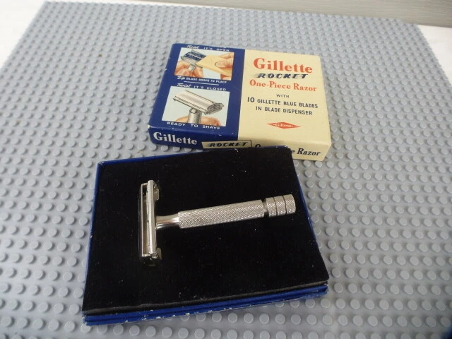 VINTAGE GILLETTE ROCKET One-Piece Tto Safety Razor In Box No Date Code ...