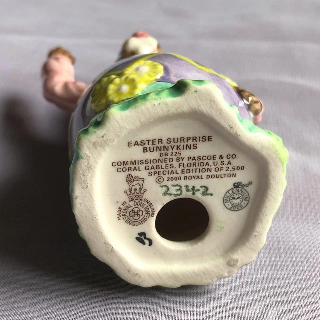 ROYAL DOULTON EASTER Surprise Bunnykins DB225 Millennium Special ...