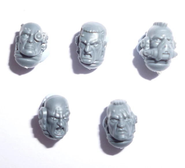 WARHAMMER 40K SPACE Marines Primaris Intercessors Heads x 5 [Bits] £3. ...