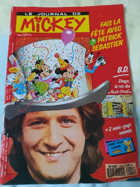 RARE. MAGAZINE LE JOURNAL DE MICKEY. N° 1959 Spécial PATRICK SÉBASTIEN ...
