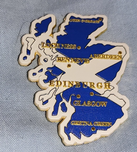 SCOTLAND FLAG MAP Gold Coin Holly wood Movie Mel Gibson Glasgow Bonnie ...