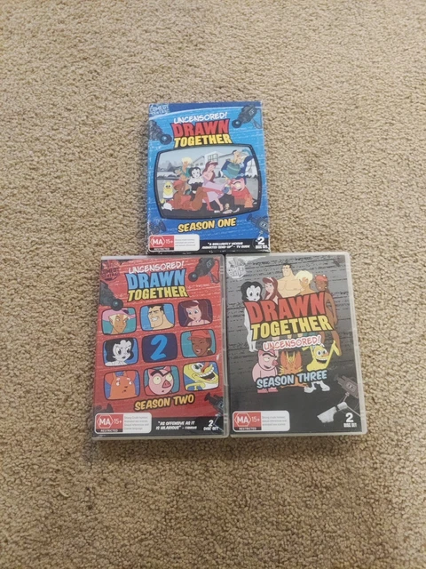 DRAWN TOGETHER | Complete Set Seasons 1-3 (DVD, 2004) Reg 4 $39.95 ...