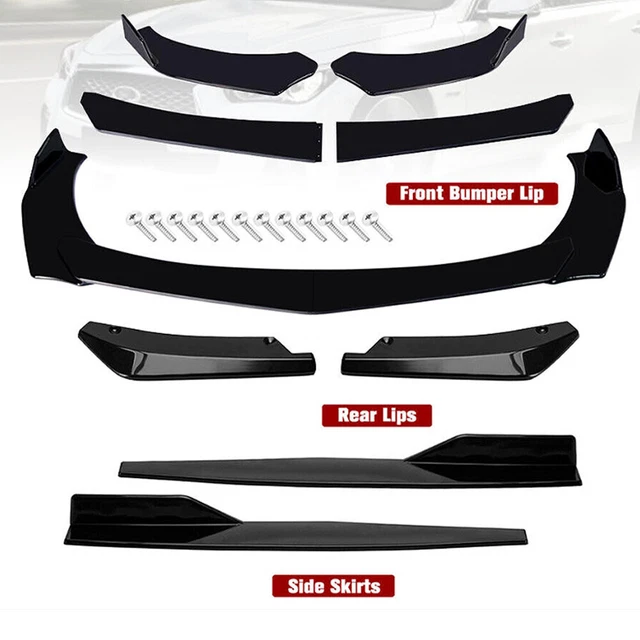 GLOSSY BLACK FRONT Bumper Lip Splitter Lower Spoiler Body Kit For Honda Civic EUR 62,20 ...