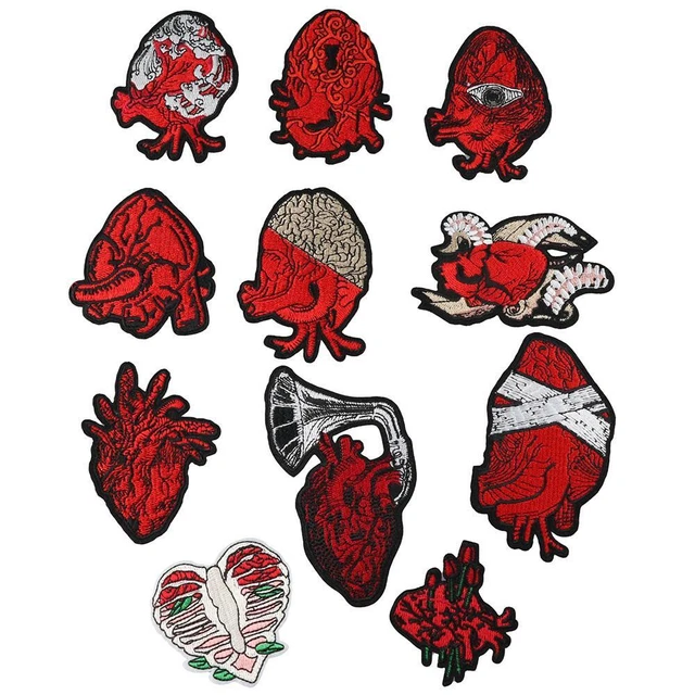 COEUR D'ORGANE X-RAY Patch de réparation Vestes Repassage Vêtements EUR ...