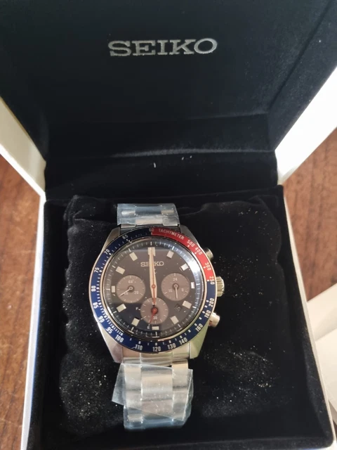 SEIKO PROSPEX SPEEDTIMER Go Large Chronograph Blue Dial SSC913P Men's ...