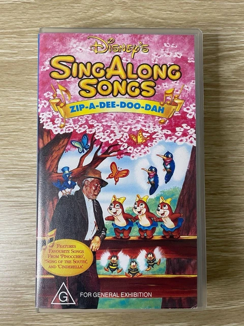 DISNEY SING ALONG Songs Zip-A-Dee-Doo-Dah VHS Pal $15.00 - PicClick AU