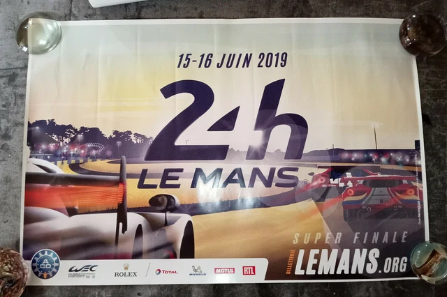 AFFICHE OFFICIELLE ACO 2019 - 24 HEURES DU MANS LE MANS - 60 x 40 cm EUR 15,00 - PicClick FR