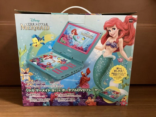 DISNEY THE LITTLE Mermaid 9-inch Portable Japanese DVD Player PDVD ...