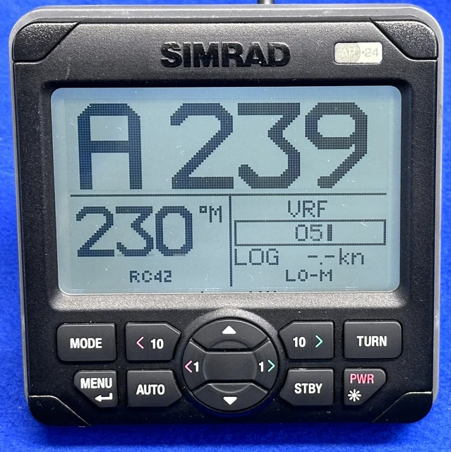 SIMRAD AP24 AUTOPILOT Control Head Unit For AC12 & AC42 Systems; Tested ...