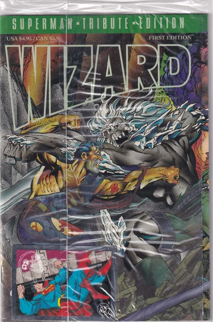 WIZARD COMICS MAGAZINE Superman Tribute Edition Sealed with Collector's ...