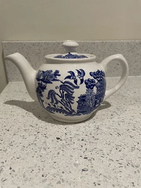 SADLER WILLOW PATTERN Teapot For One £4.88 - PicClick UK