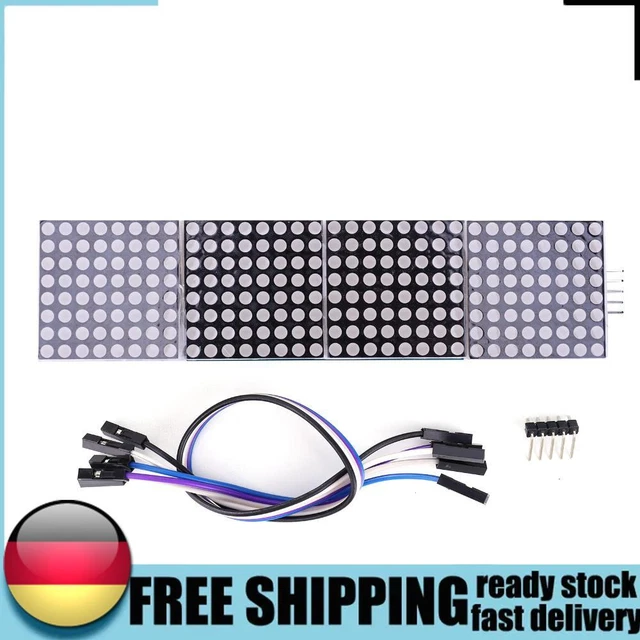 4 IN 1 Display Dot Matrix Modul 5V MAX7219 Dot Matrix DIY Kit 32x8 ...