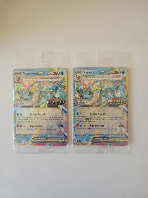 POKEMON TCG VAPOREON ex - (Prismatic Evolutions Stamp) 023/131 Sealed £ ...