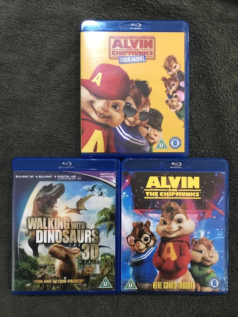 ALVIN AND THE Chipmunks, Alvin The Squeakquel, Dinosaurs 3D Kids blu ...