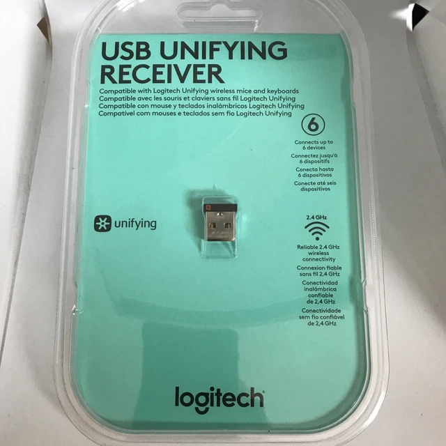 LOGITECH USB UNIFYING Receiver Connect up to 6 Devices 2.4 GHz, NEW US ...