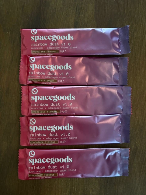 SPACEGOODS RAINBOW DUST 20 Day Supply! 10 Chocolate & 10 Coffee 3/3 £10 ...