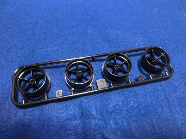 TAMIYA MINI 4WD Large Diameter PP Wheel Black 5 Spoke Used £49.91 ...