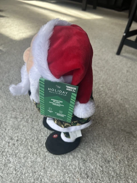 GEMMY ANIMATED TRUMPET Santa In Army Outfit Pre Owned Condition Works ...