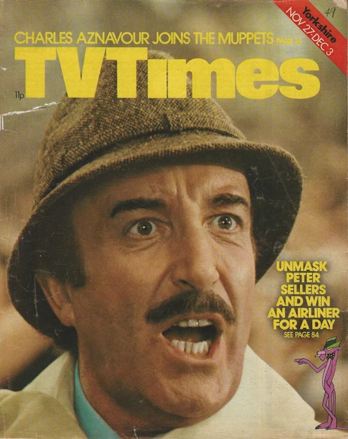 TV TIMES 27 Nov-3 Dec 1976 (Peter Sellers/Liz Fraser/Jeremy Hawk/Carol ...