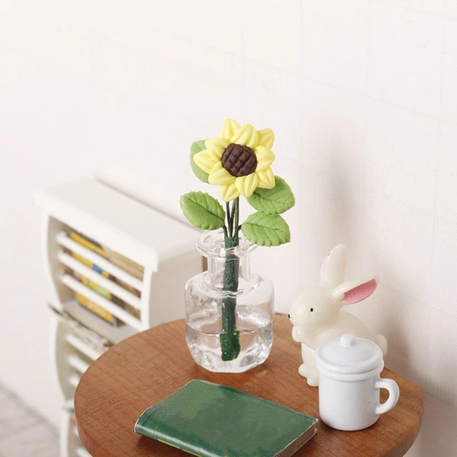 MINI PLANTE EN pot, faux tournesols, fleurs miniatures pour maison de EUR 6,59 - PicClick FR
