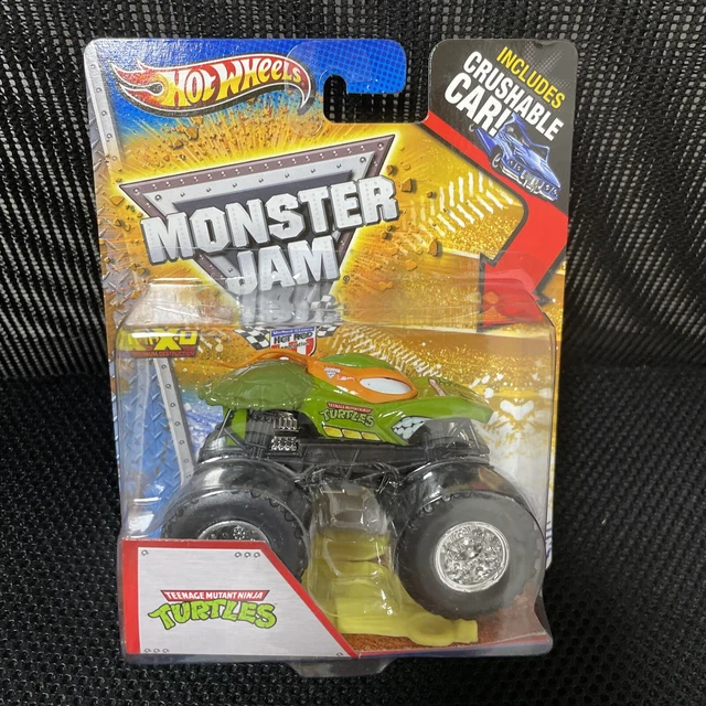 HOT WHEELS MONSTER Jam Teenage Mutant Ninja Turtles Michelangelo Orange ...