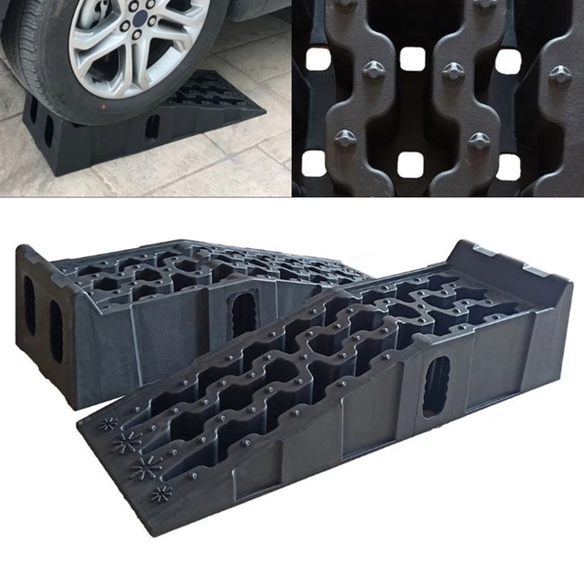 1 PAIR 7 Ton Heavy Duty Plastic Car Ramps Car Lifting Ramps Fit Vehicle ...