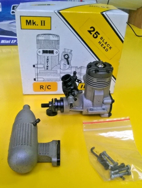 IRVINE 25 Black Head Mk II vintage RC model plane engine Hardly used ...
