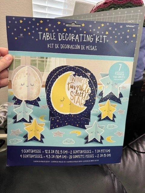 TWINKLE TWINKLE LITTLE Star 27 Piece Table Decorating Kit Party Supply ...