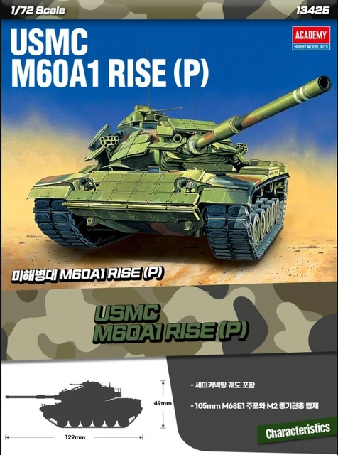 ACADEMY 13425 USMC M60 A1 Rise (P) 1/72 scale Plastic Kit £11.99 ...
