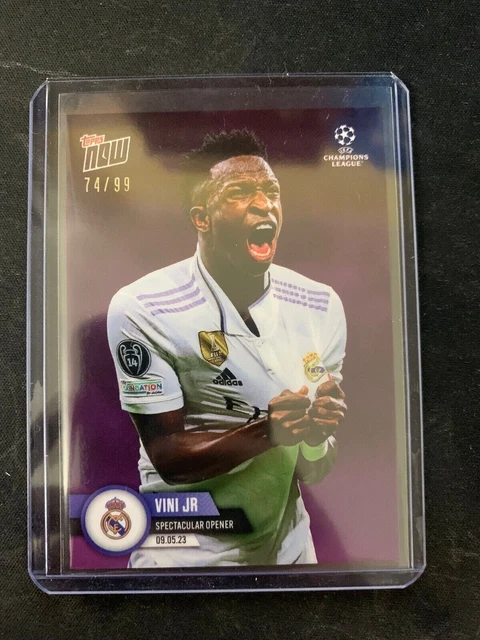 VINÍCIUS JÚNIOR 74/99 REAL MADRID TOPPS NOW CHAMPIONS LEAGUE RARISSIMA ...