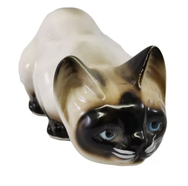 VINTAGE ENESCO SIAMESE Cat Figurine Kitty Porcelain Ceramic Laying ... VINTAGE ENESCO SIAMESE Cat Figurine Kitty Porcelain Ceramic Laying ...