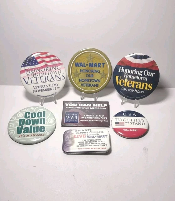 VINTAGE WAL-MART EMPLOYEE Exclusive Buttons Pinback Lot Early 2000's ...